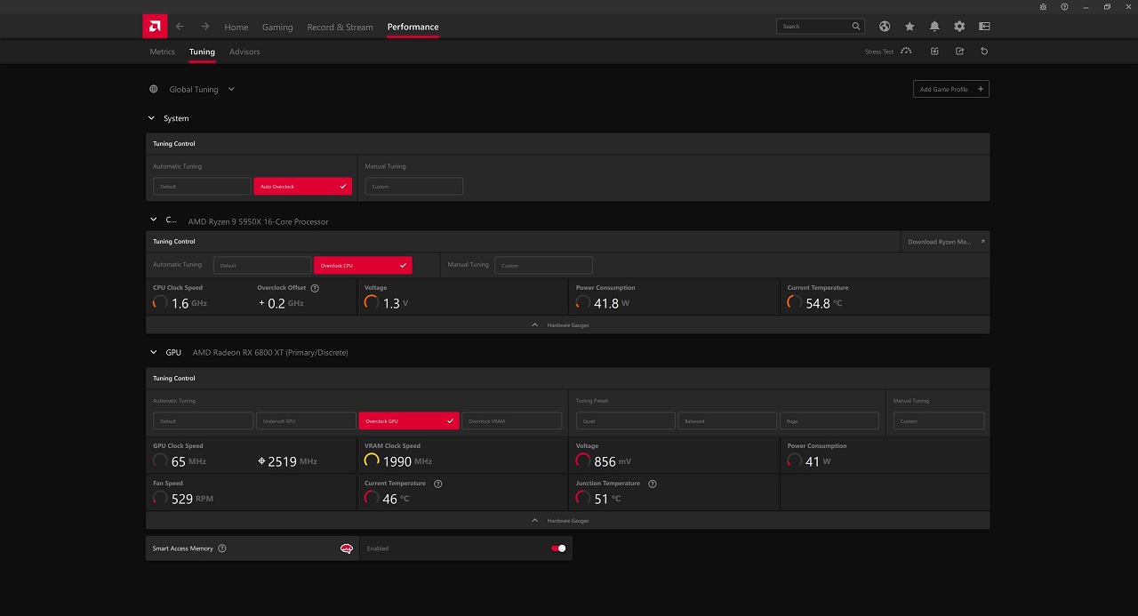 AMD Radeon Software hỗ trợ ép xung tự động và Windows 11 - Tin Gaming Gear