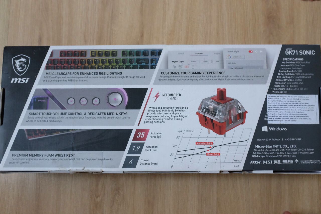 MSI Vigor GK71 Sonic - Đánh Giá Gaming Gear - Vietgame.asia