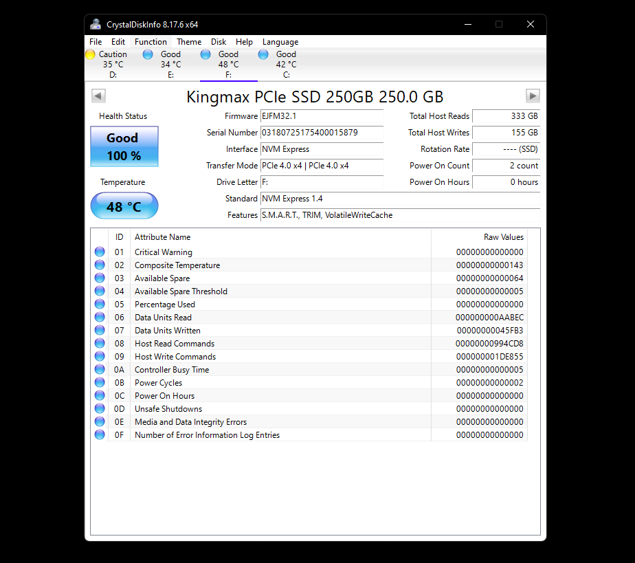 KINGMAX PQ4480 Gen4x4 SSD 250GB - Đánh Giá Gaming Gear
