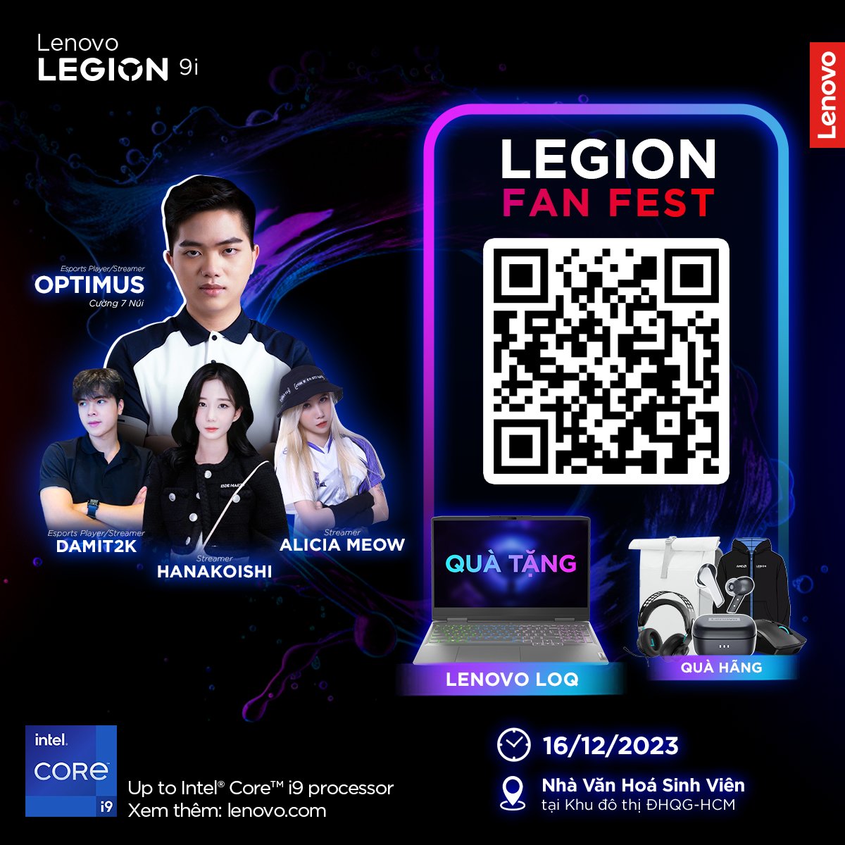 Lenovo tổ chức Legion Fan Fest tại Nhà văn hoá sinh viên - Tin Gaming Gear